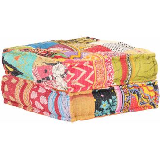 vidaXL vidaXL Pouf 60x70x36 cm Patchwork Stoff