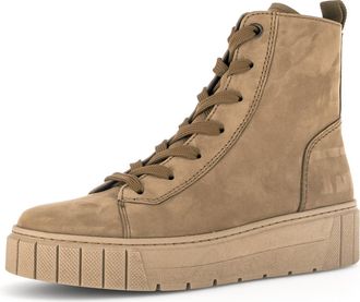 Gabor Damen Combat Boots, Frauen Stiefeletten,Wechselfu&szlig;bett,Komfortable Mehrweite (H),schn&uuml;rstiefel,Winterstiefel,Wood (Mel.),38 EU / 5 UK