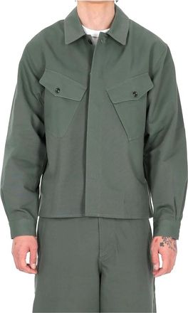 Kenzo Homme, Vestes, Vert, Taille: M Surchemise en coton