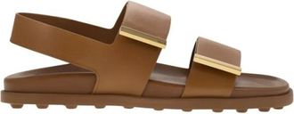 Tod's Femme, Chaussures, Brun, Taille: 36 EU Sandale en cuir de veau