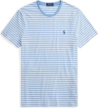 Ralph Lauren Softes T-Shirt mit Ringelstreifen und kleiner Pony-Stickerei, Custom Slim Fit in