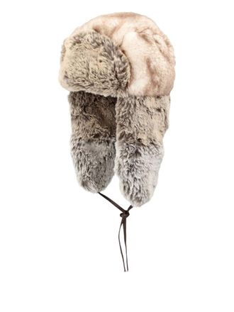 Kangol Trapperm&uuml;tze aus Faux Fur - Nude