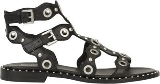 Ash Sandalen - Sandals With Circular Cutouts And Metallic Accents - Gr. 36 (EU) - in Schwarz - für Damen