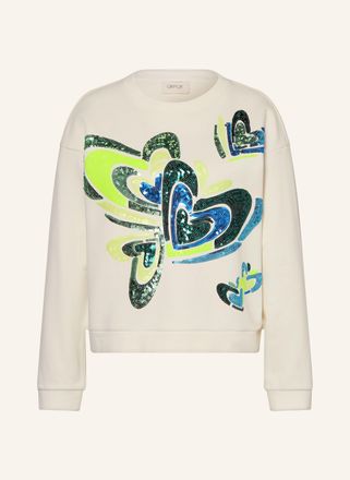 Cartoon Cartoon Sweatshirt Mit Pailletten weiss