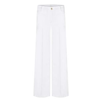 Cambio Femme, Pantalons, Blanc, Taille: 42 FR Tess Wide Pantalons