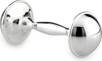 Silberkanne Kinderrassel Hantel L 10,5 cm D 4,0 cm versilbert