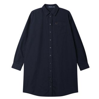 Fred Perry Hemd Mit Knopfleiste, Marineblaues Kleid
