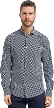 Yes-Zee YES Zee, Homme, Chemises, Gris, Taille: 2XL Micro-pattern Shirt