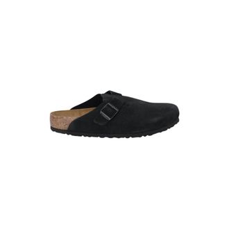Birkenstock Boston Soft Footbed Suede Regular Fit - unisex - Chaussures - Noir - Taille: 45 EU