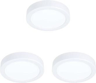 Eglo LED Deckenleuchte Idun, runde Deckenlampe, Deckenbeleuchtung aus Metall und Kunststoff in Wei&szlig;, Aufbauleuchte f&uuml;r B&uuml;ro und K&uuml;che, neutralwei&szlig;, &Oslash; 17 cm