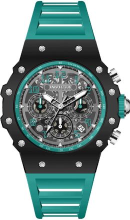Invicta Racing 69664 Herrenuhr - Quarzwerk - Acryl mit silbernem Zifferblatt - 43 mm