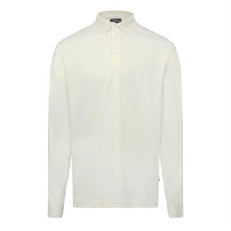 HUGO BOSS Pado 110 Poloshirt f&uuml;r Herren, Lang&auml;rmlig (Wei&szlig;)
