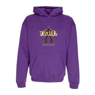 Usual Lila Jive Hoodie Sweatshirt mit K&auml;ngurutasche - - Sweatshirts & Hoodies - Herren - Lila - XL