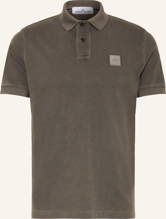 Stone Island Piqu&eacute;-Poloshirt Slim Fit grau