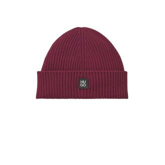 HUGO BOSS Xola Metal Beanie - - Accessories - unisex - Rot - ONE SIZE