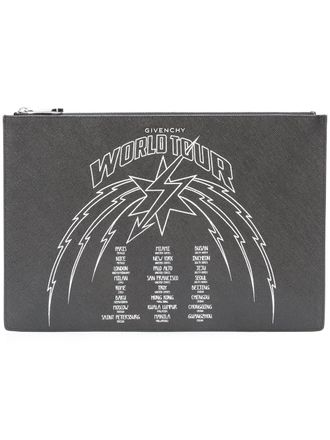 Givenchy World Tour logo clutch - Noir