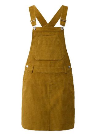 QS by s.Oliver Minikleid Kleid Mini-Latzkleid aus Cord