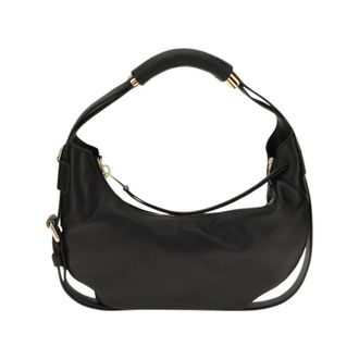 Moschino Leder Hobo Bag - - Bags - Damen - Schwarzk - ONE SIZE