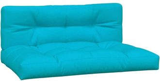 vidaXL Coussins de palette lot de 2 turquoise tissu vidaXL