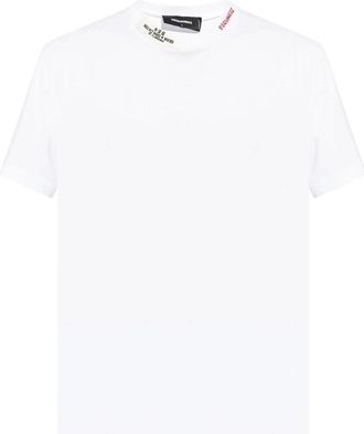 Dsquared2 Homme, Tops, Blanc, Taille: S Logo-print T-shirt