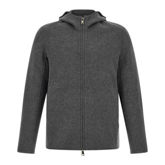 Giorgio Brato Homme, Sweatshirts et sweats &agrave; capuche, Gris, Taille: L Veste &agrave; capuche
