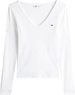 Tommy Hilfiger T-shirt c&ocirc;tel&eacute; &agrave; col V en coton m&eacute;lang&eacute;