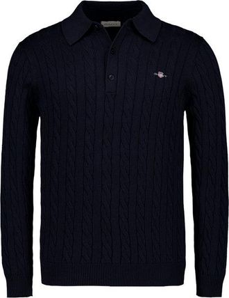 GANT Herren Pullover blau Baumwolle unifarben