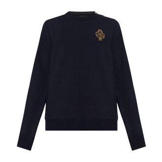 Dolce & Gabbana Wollpullover mit Applikation - - Knitwear - Herren - Blau - L