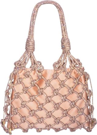 Hibourama Bags Femme, Sacs, Rose, Taille: ONE Size Mesh Crystal Shoulder Bag