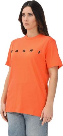 Marni Femme, Tops, Orange, Taille: 38 FR T-shirt &agrave; manches courtes