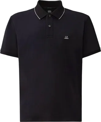 C.P. Company C.p. Company, Homme, Tops, Bleu, Taille: M Polo Stretch Piqu&eacute; Manches Courtes