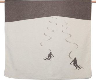 David Fussenegger [W0724] Wohndecke Skifahrer Schlamm, 200x150 cm