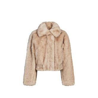 Stand Studio Veste col classique en fausse fourrure