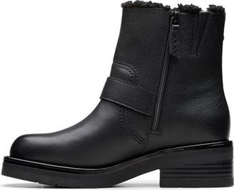 Clarks Femme Rebelle Buckle Botte Tendance, Black WLined Lea, 37.5 EU