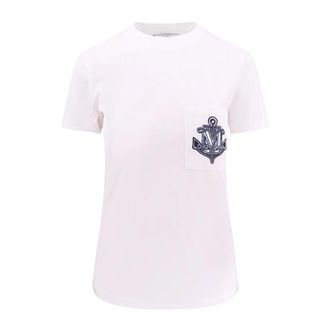Max Mara T-Shirt mit Stickerei - - Tops - Damen - Wei&szlig; - S