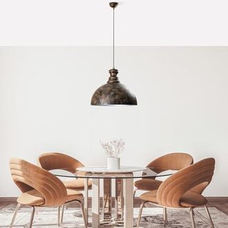 Opviq Elegant Adjustable Chandelier, Antiquation Finish, &Oslash;40 cm | Metal Body, Height 44-134 cm, E27 Socket, 90 cm Cable | Perfect for Modern Living Spaces