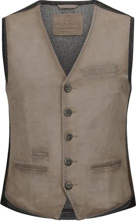 Milestone Sportweste Renzo aus Veloursleder und Rückenteil aus einem Wollmix in