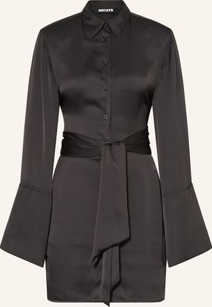 Rotate Rotate Hemdblusenkleid Aus Satin schwarz