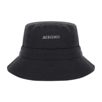 Jacquemus Femme, Accessoires, Noir, Taille: 56 CM Gadjo Cotton Bucket Hat