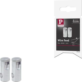Paulmann 97283 Seilsystem Seil-Zubeh&ouml;r Stromeinspeisung Erg&auml;nzung f&uuml;r Seilsysstem 1 Paar Chrom matt Zubeh&ouml;r Halogen Seilsysteme 12V
