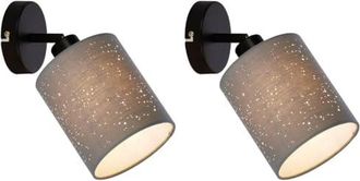 Briloner Leuchten - Spotleuchte, Wandspot, Wandleuchte inkl. Sterneneffekt, dreh- und schwenkbar, 1x E27, max. 25 Watt, Grau-Schwarz, Basis:100x25mm (DxH) (Pac