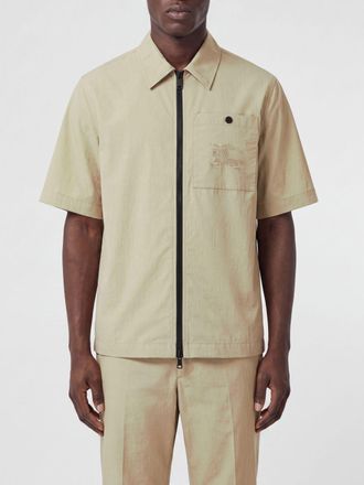 Burberry Chemise &agrave; manches courtes en nylon avec fermeture zipp&eacute;e et poches plaqu&eacute;es