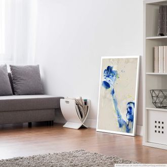 Paul Sinus Art Freddie Mercury III 90x60cm auf Masterclass Metallic Pearl High Gloss Photo Paper inklusive Aluminium Wechselrahmen weiss mit Glas und Rückwand fertig