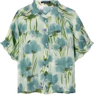 Luisa Cerano Damen Bluse mit Flower-Print