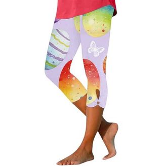 Generic Legging court de sport pour femme - Legging de course &agrave; pied pour femme - Pantalon de sport taille haute pour la gym, la course &agrave; pied, le yoga - Legg