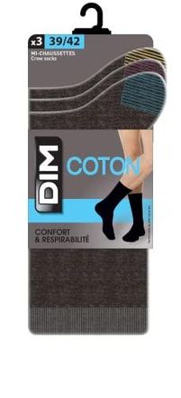 Dim Men - Mix & Match Cotton Socks x3 | Comfort and Breathability | Discreet Two-tone Style