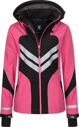 Rock Creek Damen Softshell Jacke Windbreaker Regenjacke &Uuml;bergangsjacke Softshelljacke Damenjacke Regenmantel Outdoorjacke Kapuze D-468 Pink 4XL