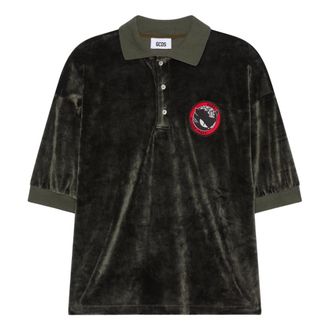 GCDS Kittho Patch Cropped Polo - - Tops - Damen - Gr&uuml;n - M