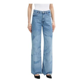 Guess Jean Large Imprim&eacute; - Femme - Jeans - Bleu - Taille: W30 L32