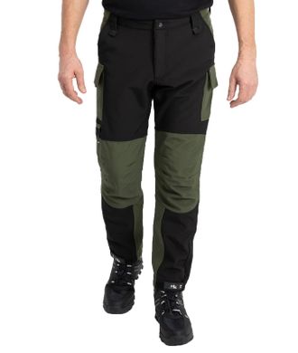 Rock Creek Herren Softshell Hose Cargohose Outdoorhose Wanderhose Herrenhose Wasserdicht Skihose Arbeitshose Winterhose Trekkinghose H-310 Dunkelgr&uuml;n S